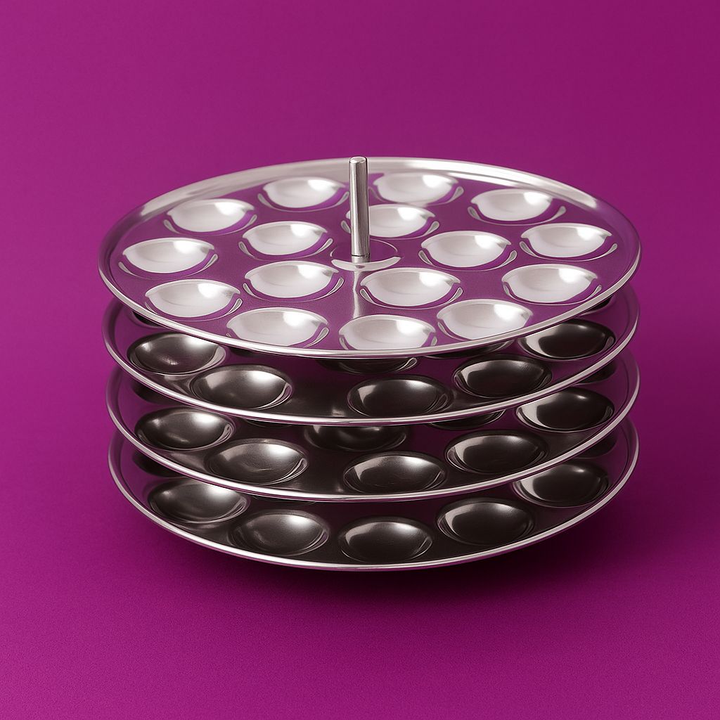 Mini Idli plate stand in stainless steel – Annams Shop