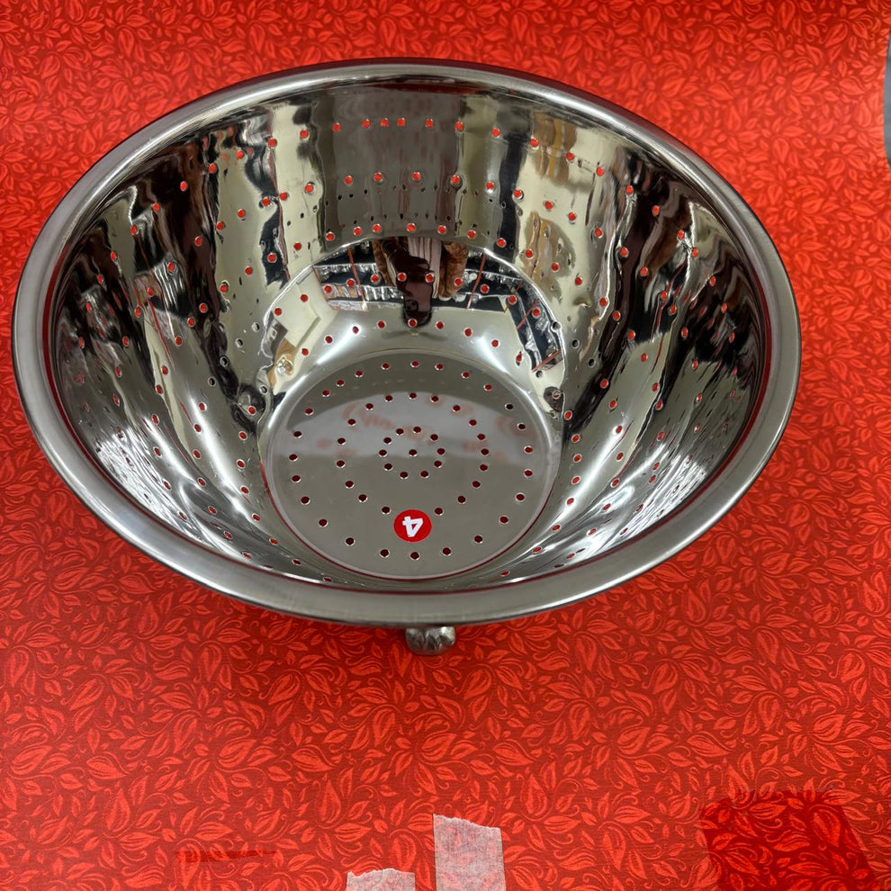 Round Stainless Steel Vegetable Strainer – Strong & Durable – Annams Shop